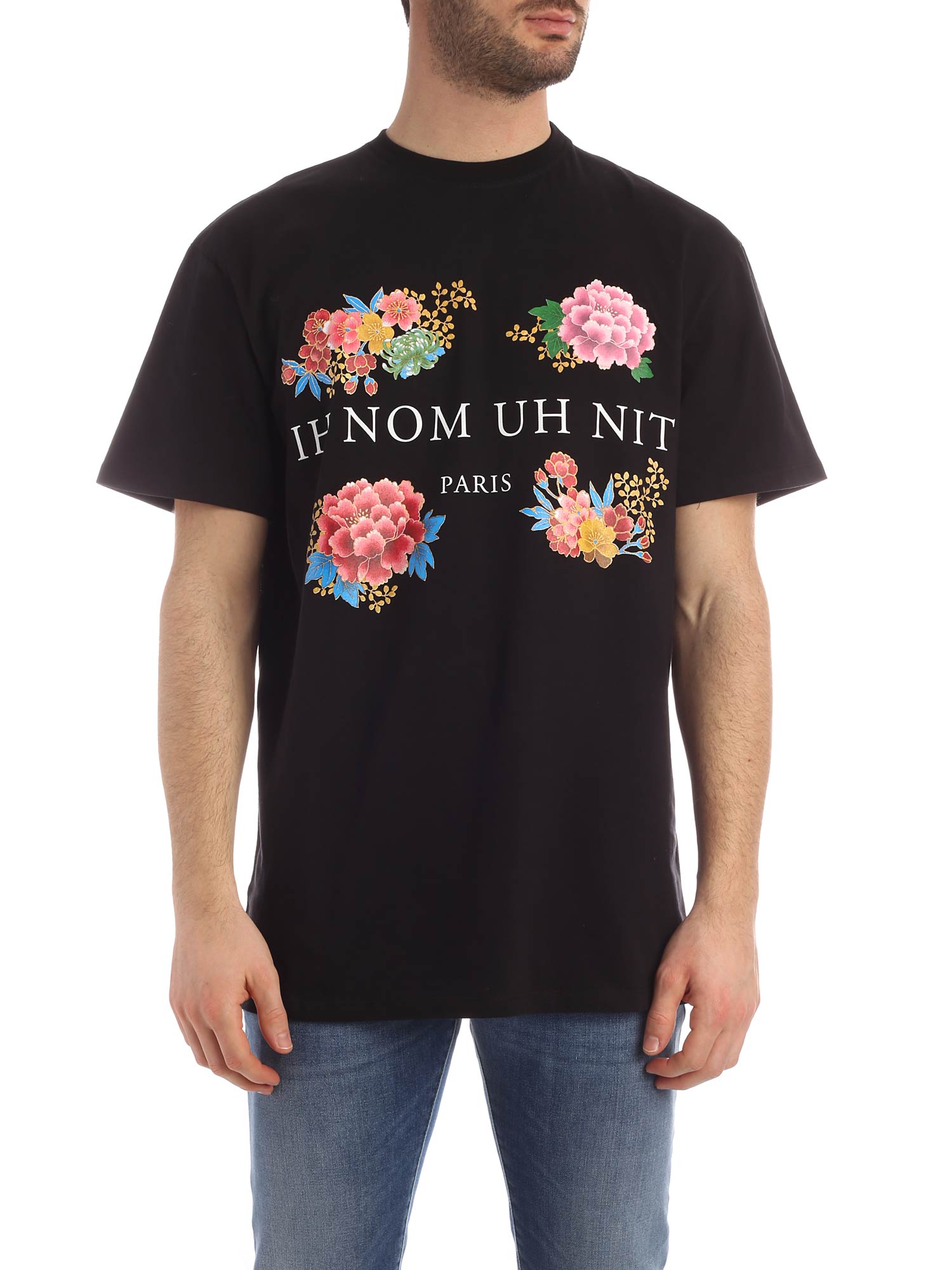 Ih Nom Uh Nit T-Shirt Flowery Print 009 BLACK• Michele Inzerillo | Moda ...